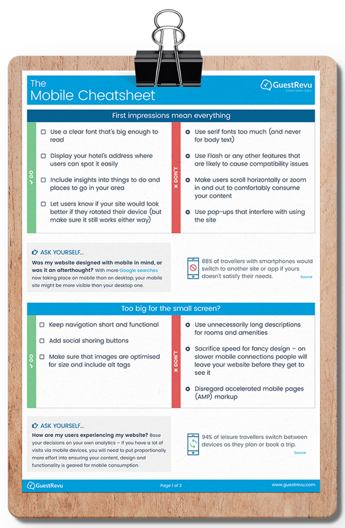 The Mobile Cheatsheet [checklist]